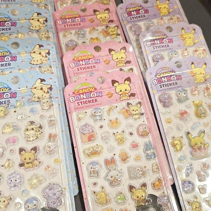 16枚 ポケモン　3d 硬い ぷっくり シール　韓国限定　正規品　韓国