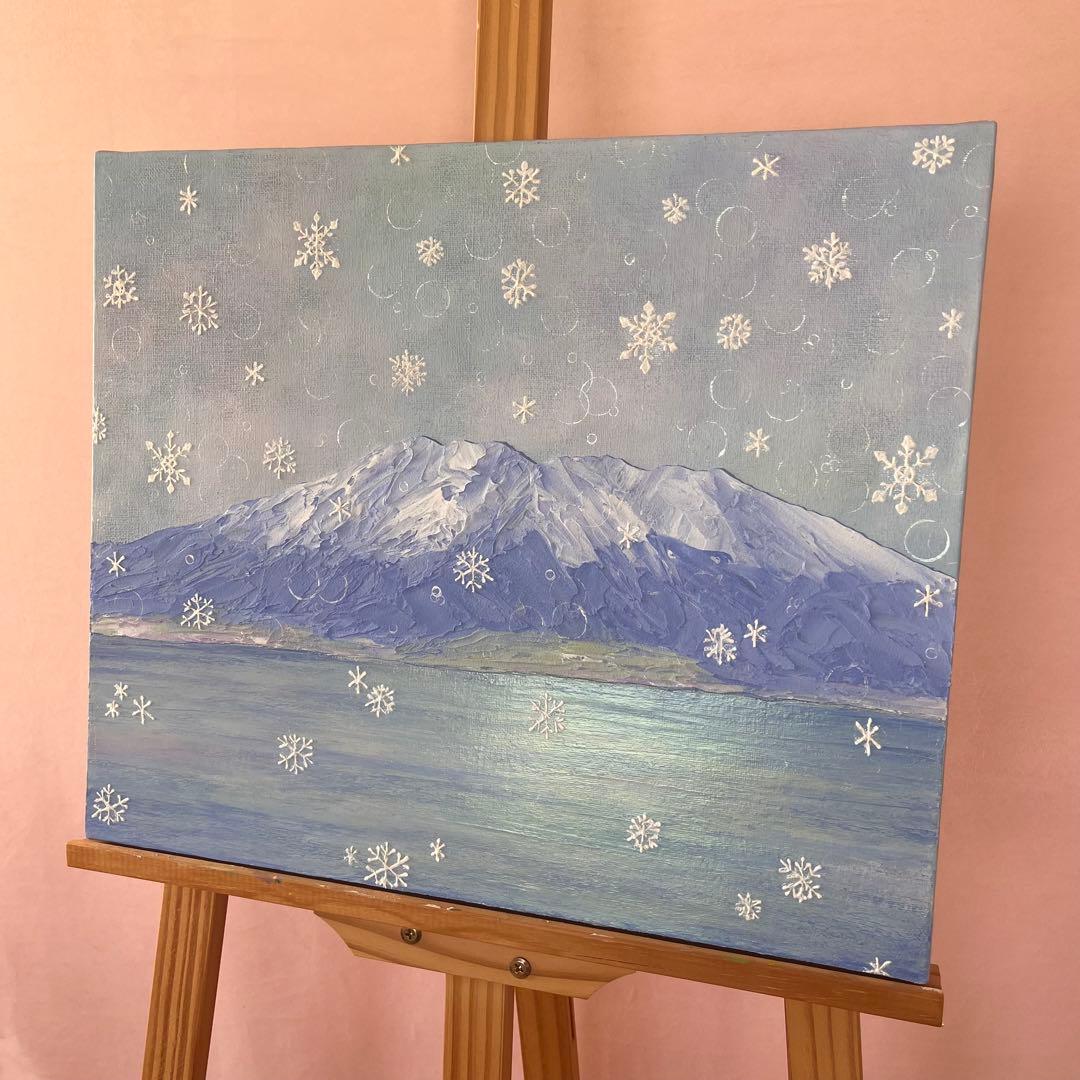 【a。様　order work】 桜島 アート 絵画 山の絵