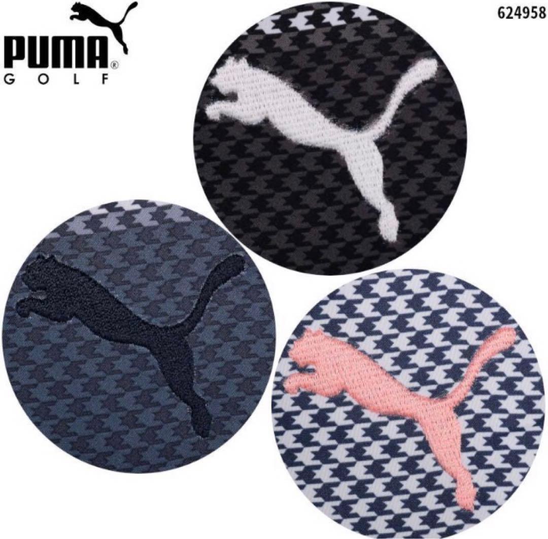 【PUMA GOLF / プーマ】秋冬防風中綿 テーパードパンツ 千鳥格子・L黒