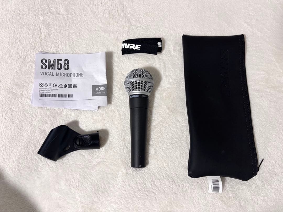 SHURE SM58-LCE+ダイナミックマイク キャノンケーブル付き