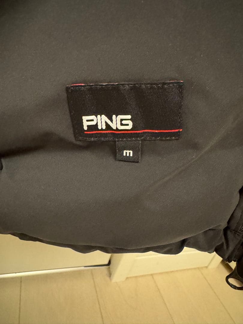 【PING APPAREL】全方向ストレッチ 2WAY中綿ブルゾン ブラック M