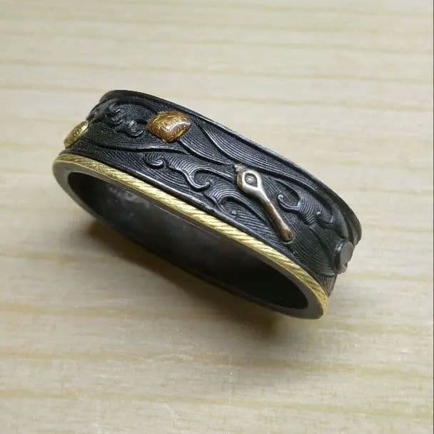 刀装具　美品海図貝づくし【縁、栗形、頭？鐺】