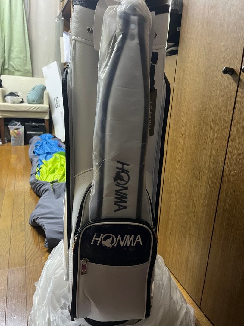 【新品】HONMA ゴルフバッグ ホワイト/ネイビー