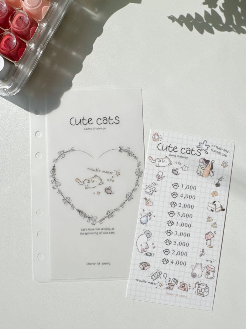 A6 リフィル cute cat saving checksheet 2300円
