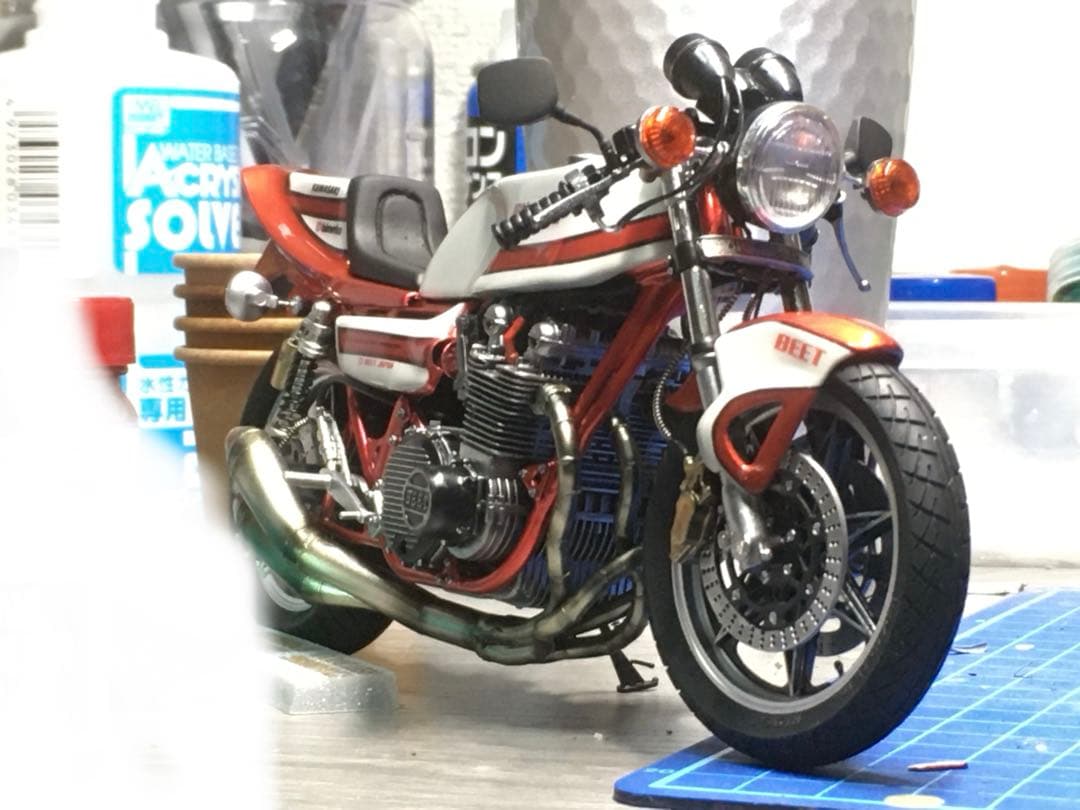 アオシマ Kawasaki Z1 1/12 プラモデル カスタム完成品