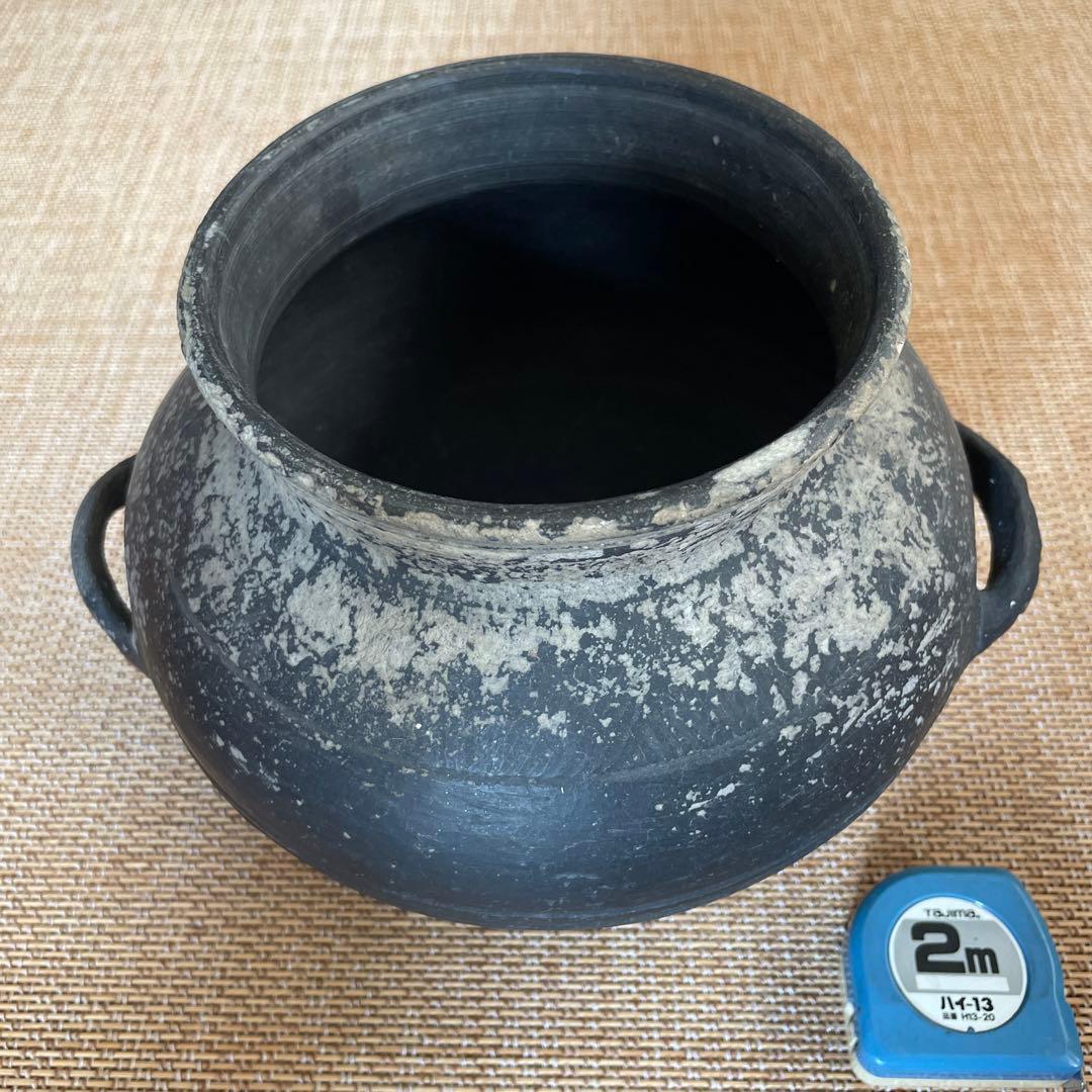 中国古美術　黒陶　壺　竜山文化　Chiping Black Pottery