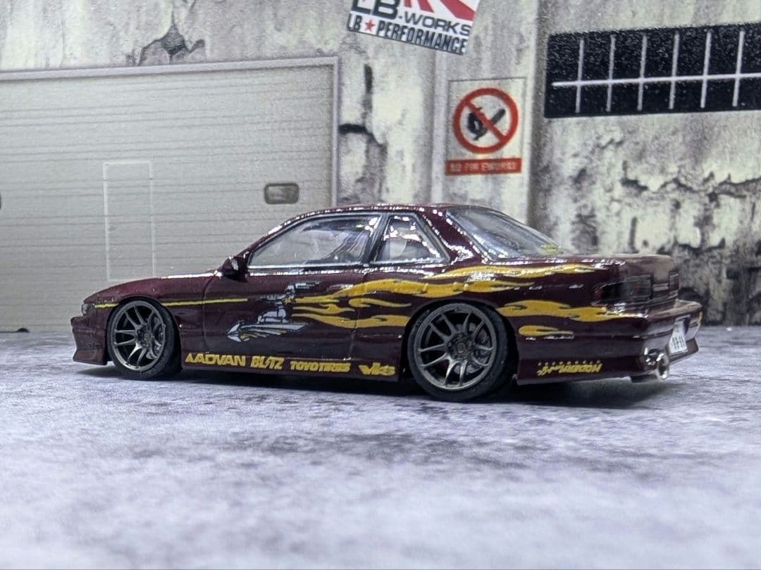ターマックワークス 1/64 VERTEX 日産 シルビア S13 レティ仕様