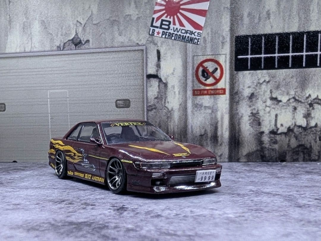 ターマックワークス 1/64 VERTEX 日産 シルビア S13 レティ仕様