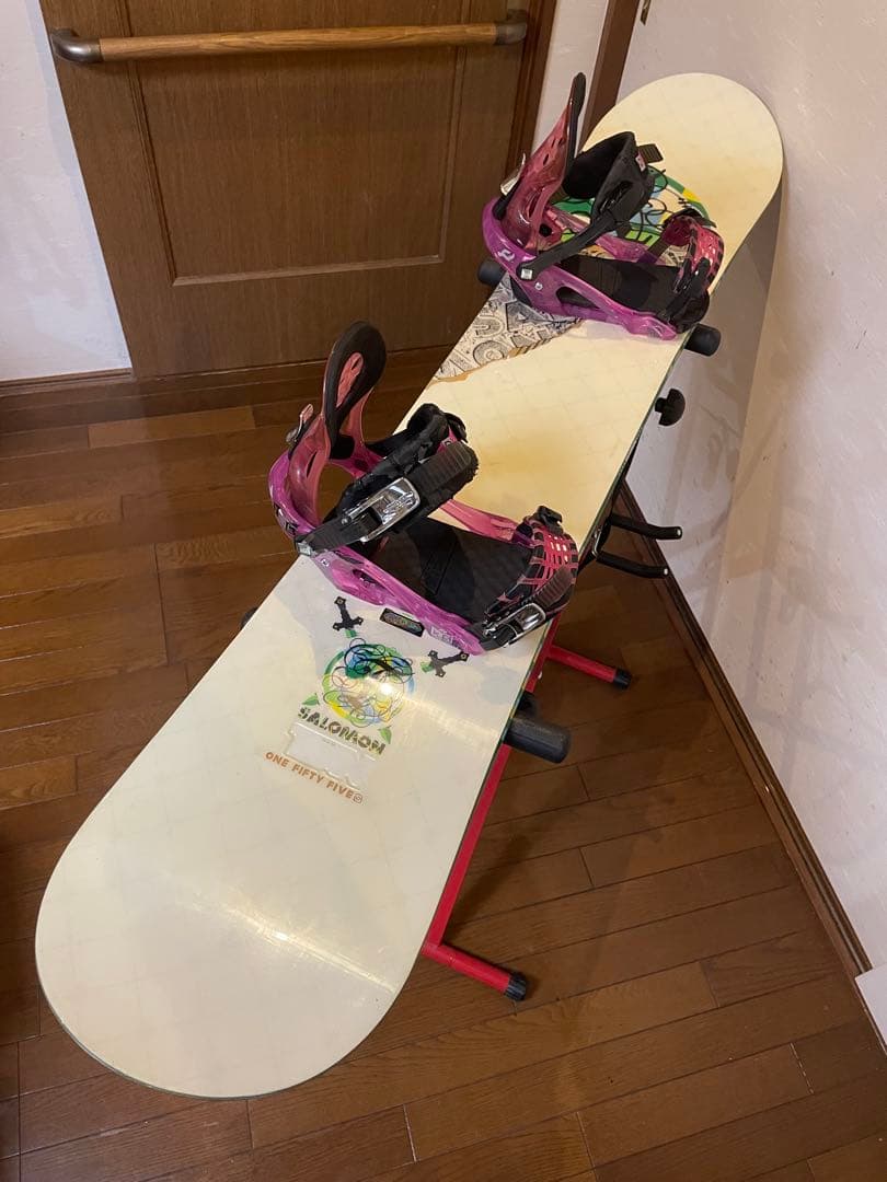 SALOMON スノーボード 155cm RIDE BIN(M) セット 美品