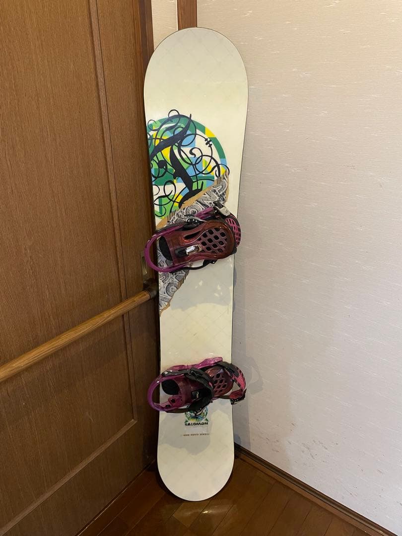 SALOMON スノーボード 155cm RIDE BIN(M) セット 美品