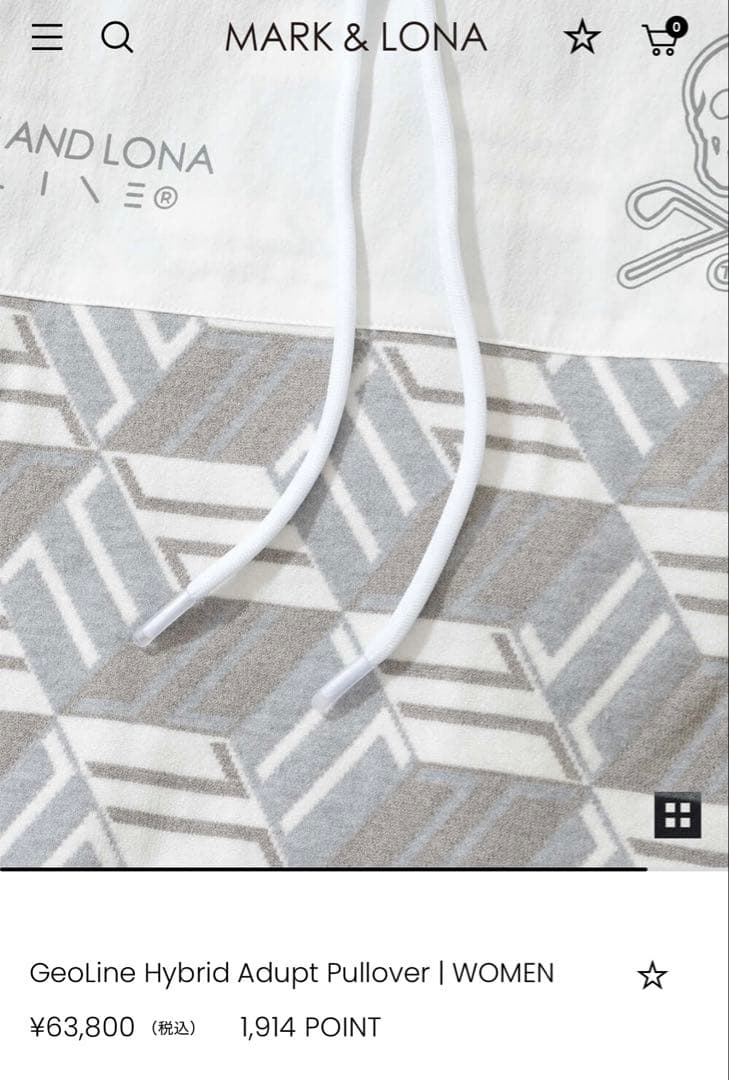 レディースウェア MARK & LONA GeoLine Hybrid Pullover 38