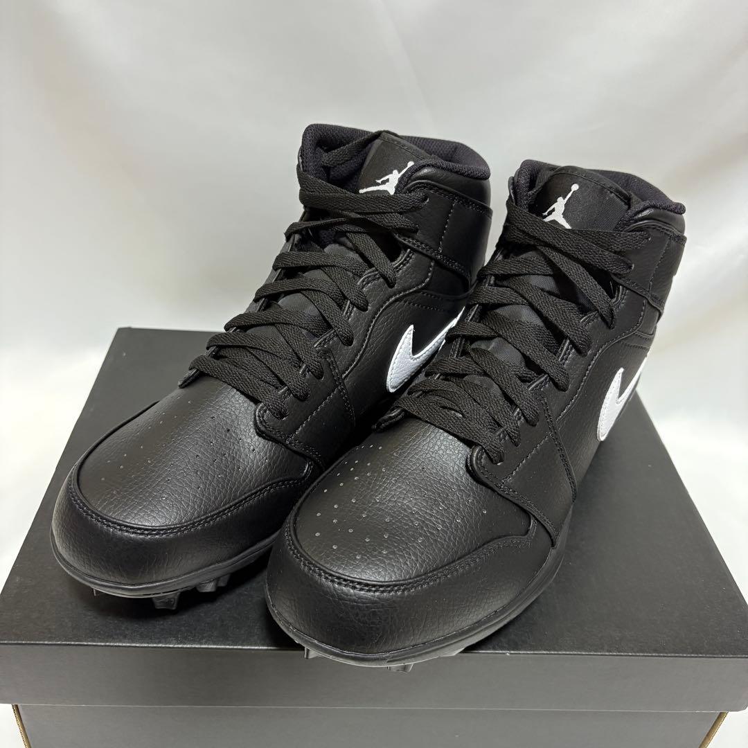 Jordan 1 Mid TD Black　アメフト スパイク 27.5cm　E