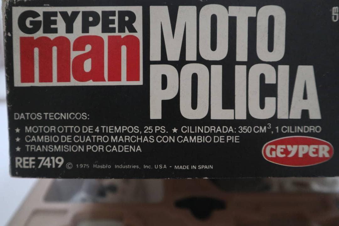 GEYPER man Hasbro MOTO POLICIA 未開封 1975年