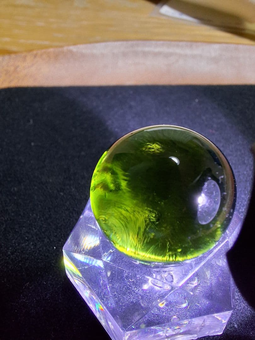 モルダバイト　スフィア　大玉　ソーティング付　本物　希少