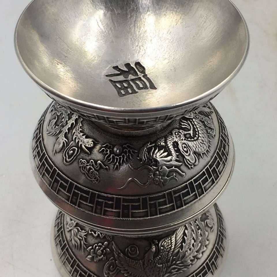 銅器 銅碗 茶碗 龍鳳皿 茶道具 装飾品 工芸品 置物