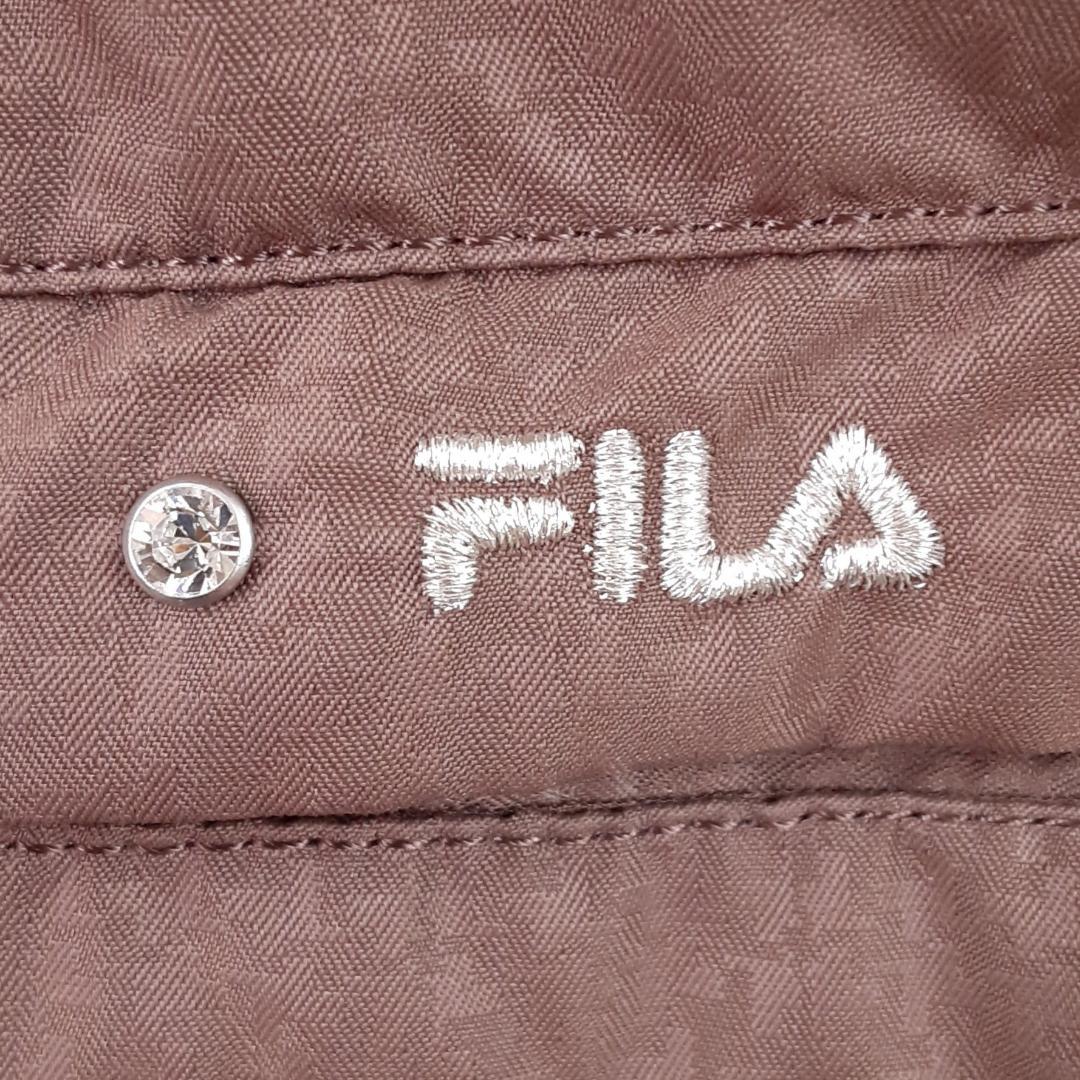 美品◎FILA フィラ スキーウェアセットアップ レディース ブラウン系 防水