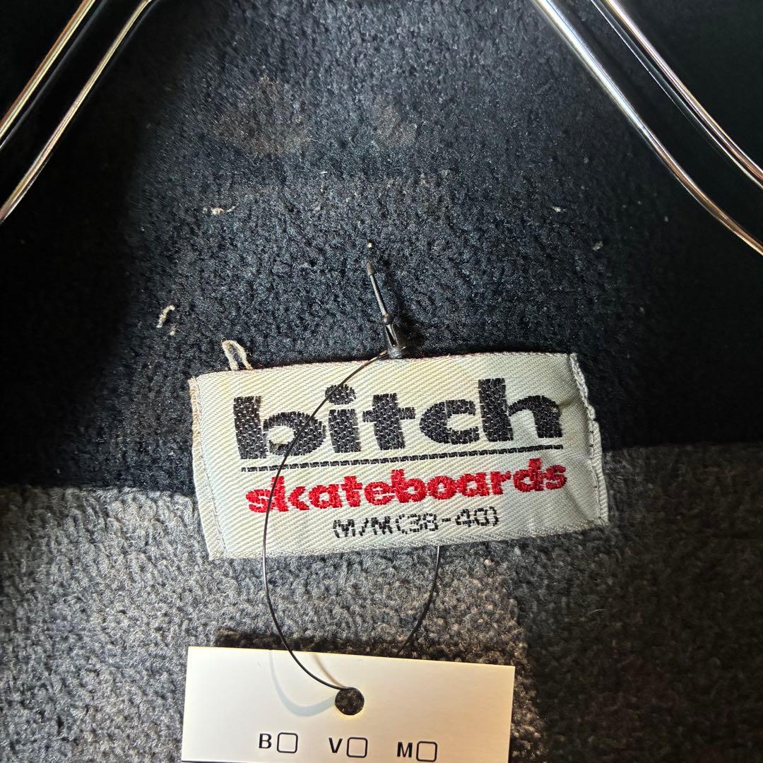 bitch skateboards フリースジャケット　黒グレー　ビッチ