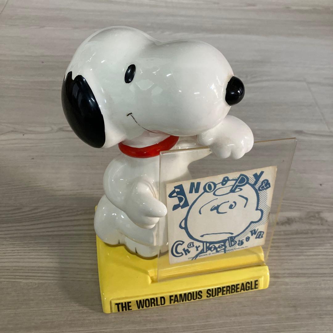 スヌーピー SNOOPY フォトスタンド 陶器 ヴィンテージ 20cm