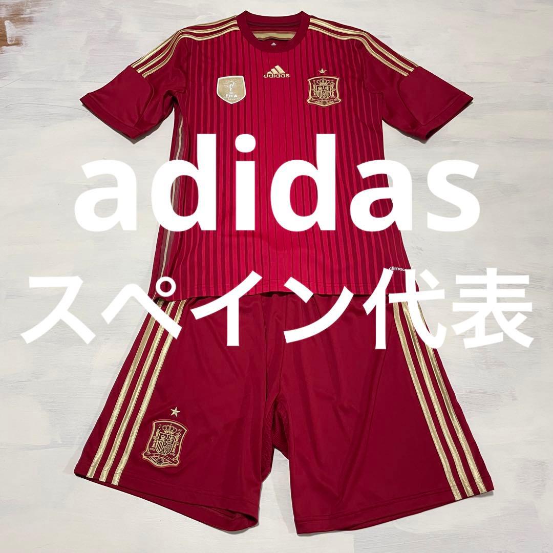 極美品 adidas W杯チャンピオンスペイン代表ユニフォーム セットアップ