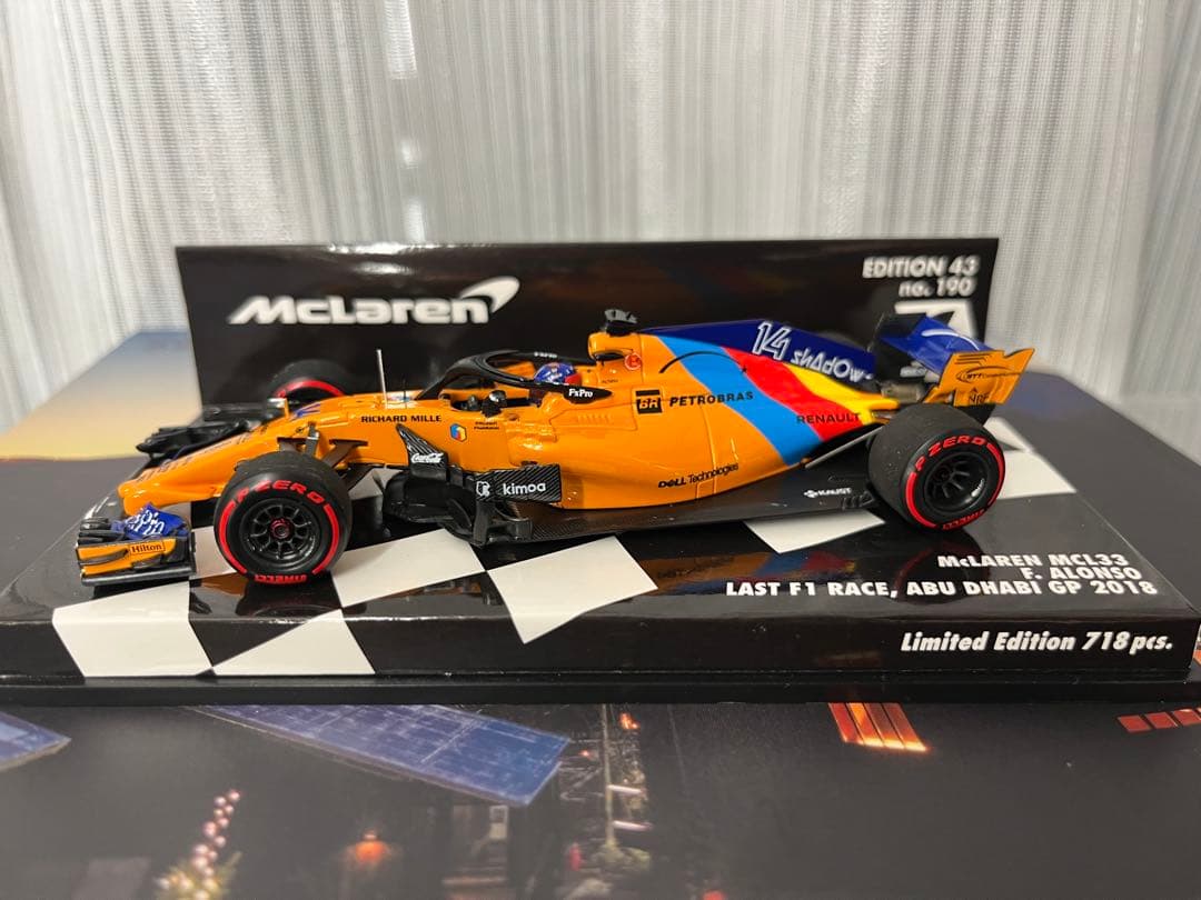 ミニチャンプス 1/43 MCL33 アロンソABU DHABI GP 2018