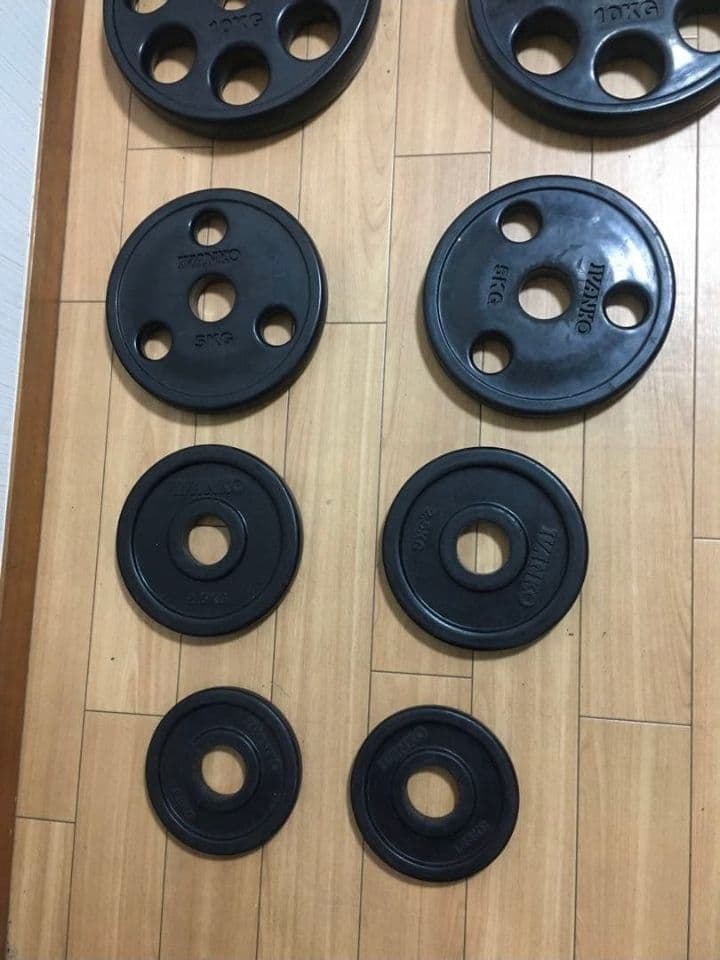 IVANKOイヴァンコ オリンピックプレートセット計67.5kg 穴径50mm