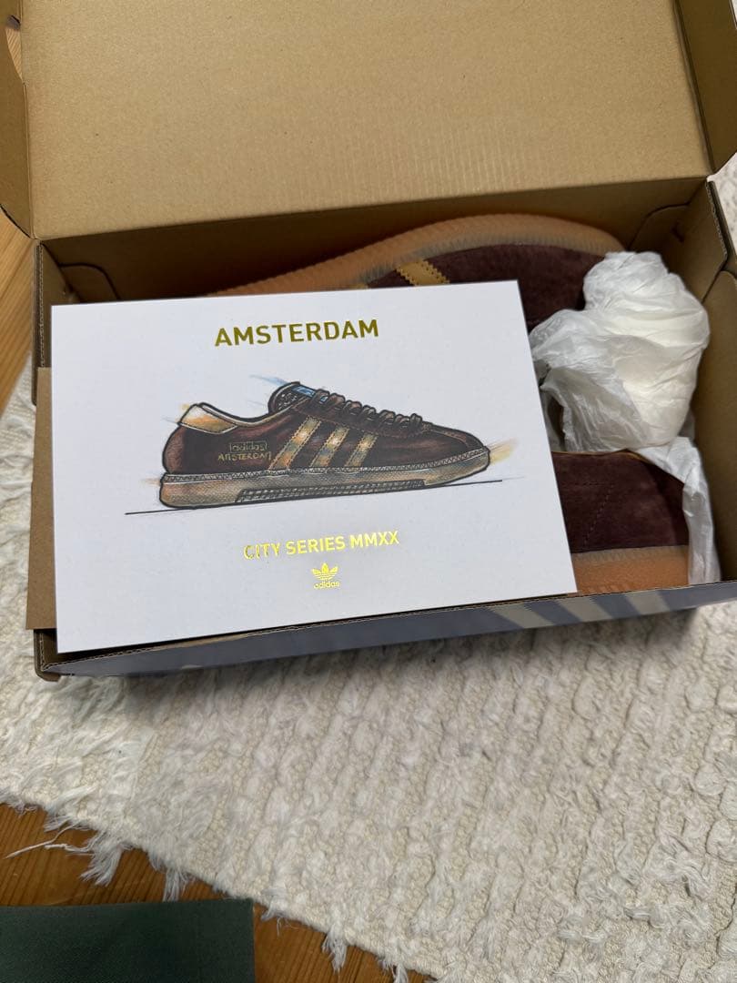 adidas AMSTERDAM ブラウン ゴールド