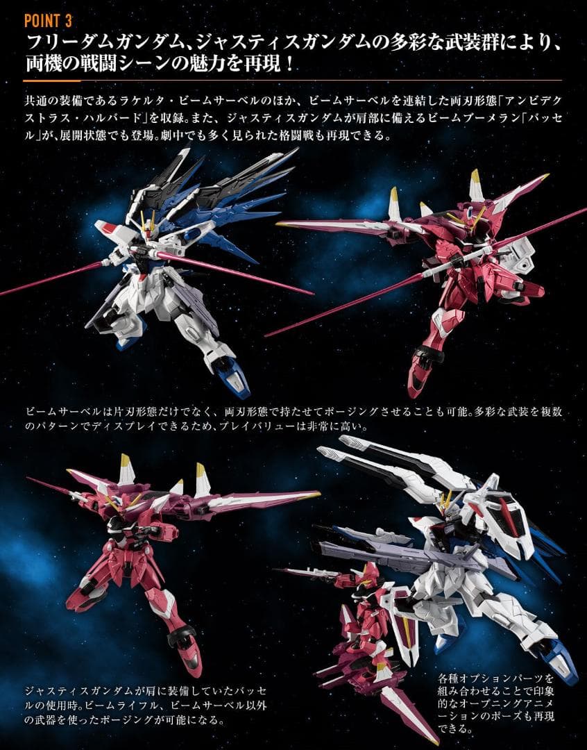 オプションパーツセット GフレームFA フリーダムガンダム＆ジャスティスガンダム