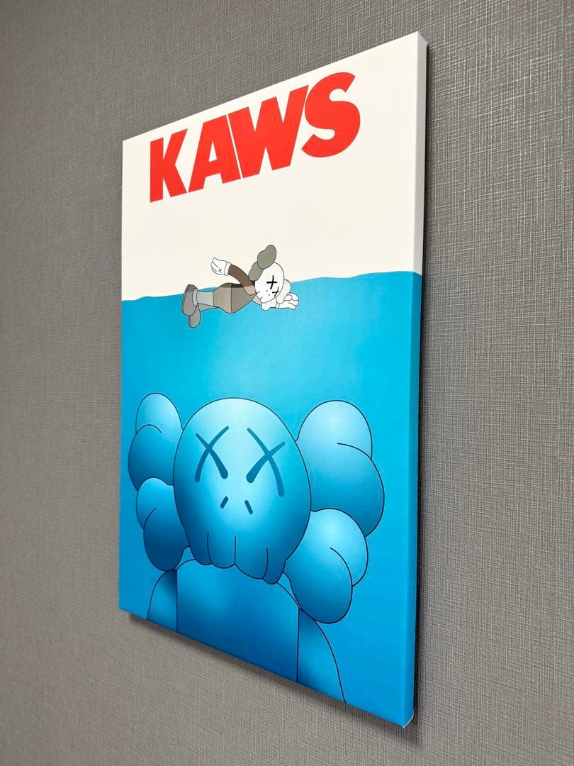 No.302木枠付きキャンバスアート　アートパネル　KAWS ジョーズ