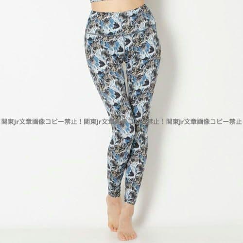 suria ヨガパンツ BLU レギンス スポーツタイツ 総柄 フラワー 新品L