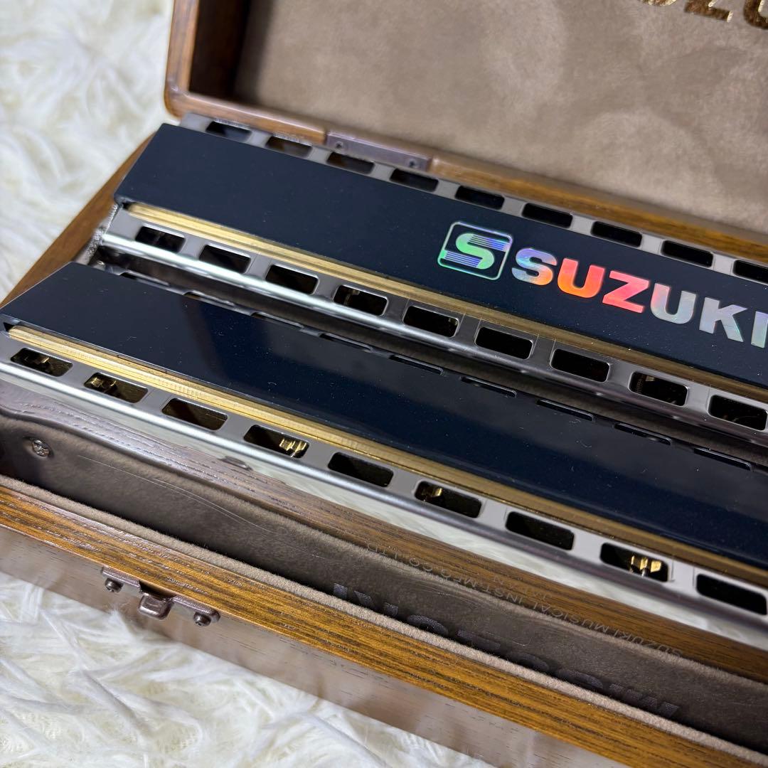 【ほぼ未使用】SUZUKI ダブルベースハーモニカ SDB-29 付属品多数