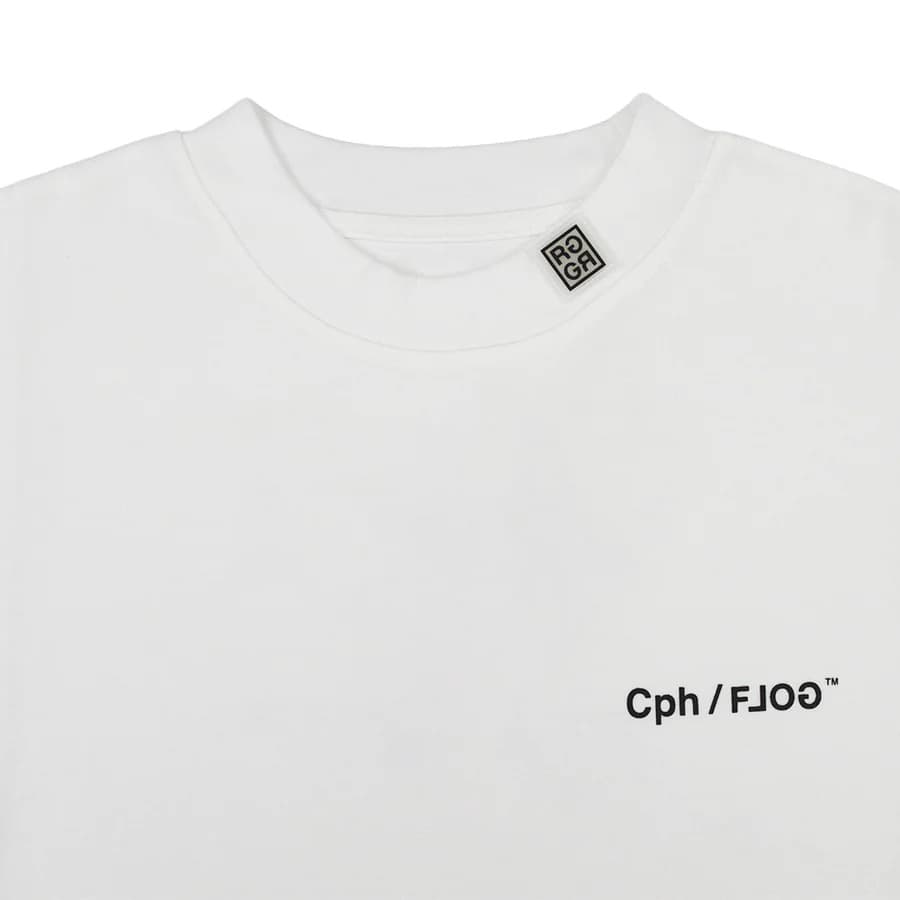 Cph/Golf×RUFFLOG SS MOCK NECK TEE WHITE