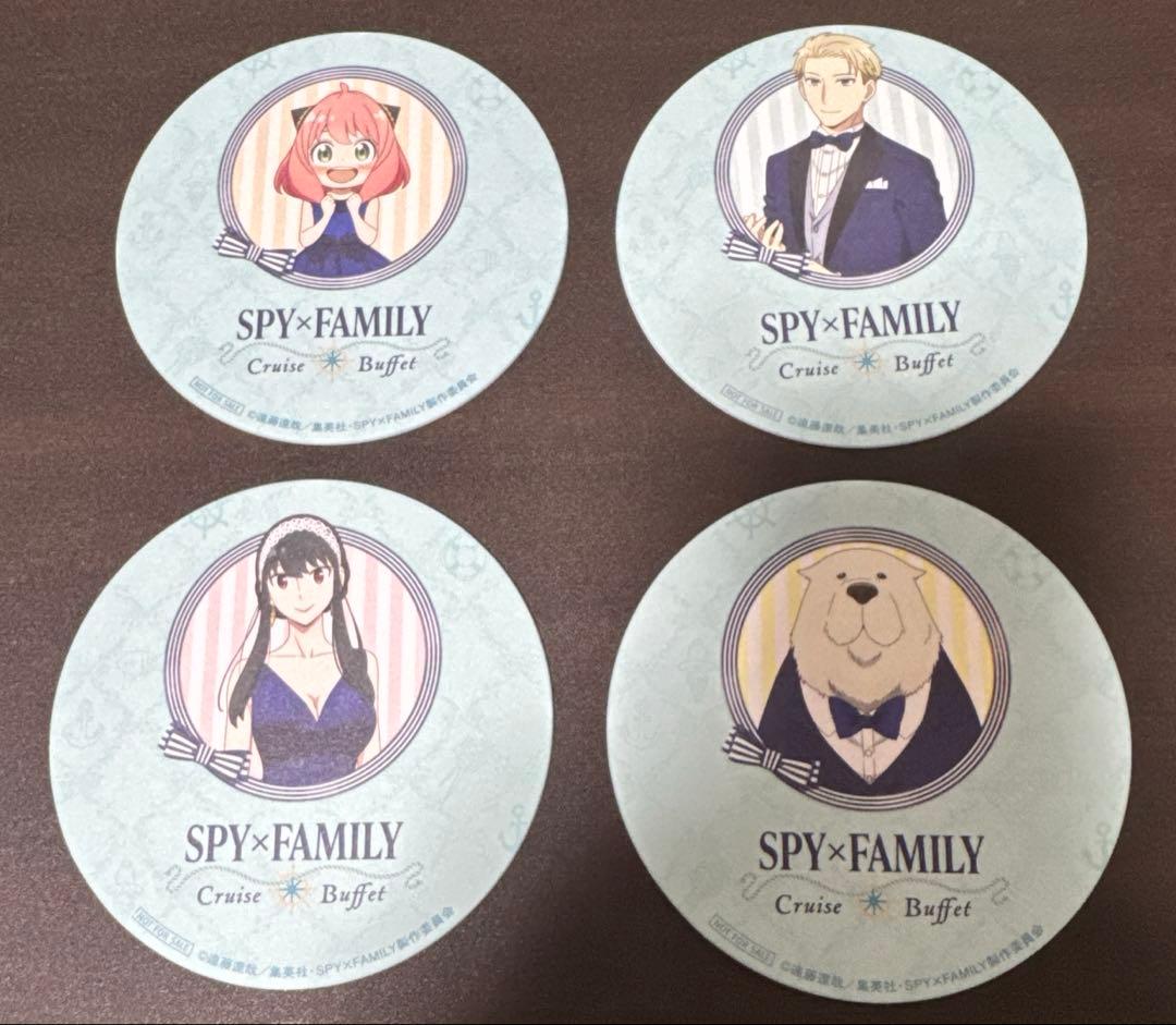 SPY×FAMILY CRUISE BUFFET 厚紙コースター　4種セット
