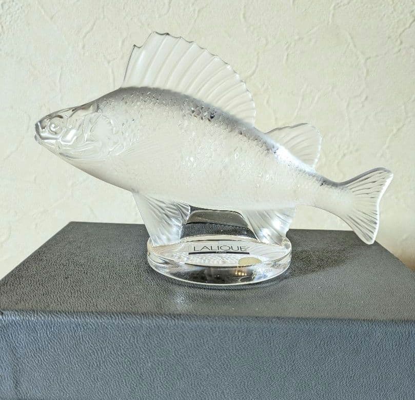 【美品】LALIQUE クリスタル 魚の彫刻