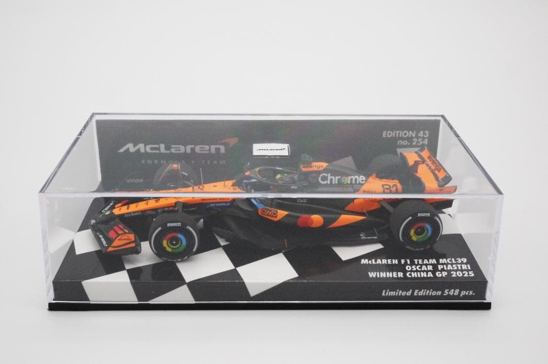 よもぎ1/43 マクラーレン MCL39 中国GP 優勝 O.ピアストリ