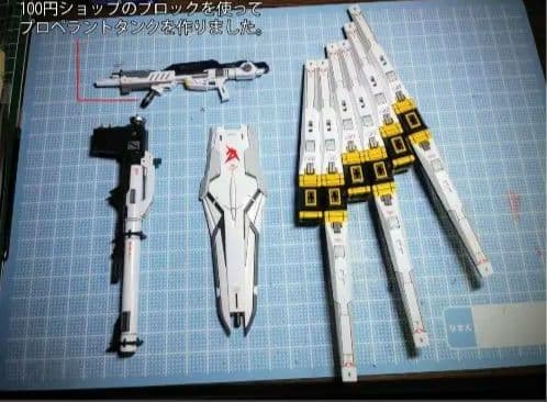 完成品 RG νガンダム 塗装 改修 改造 ダブルフィンファンネル拡張ユニット