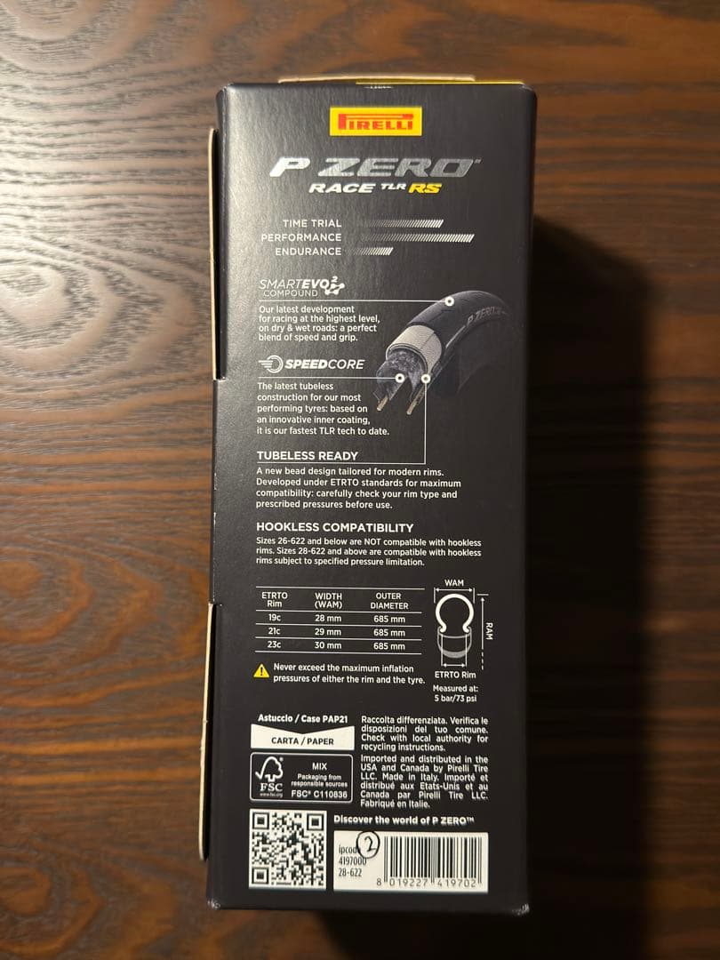 パーツ Pirelli P ZERO RACE TLR RS 700x28C