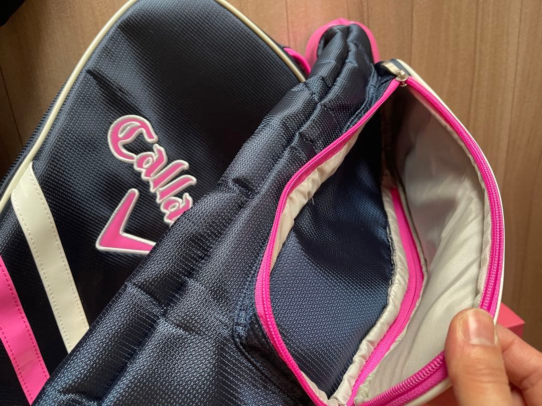 【今だけ価格】Callaway ゴルフバッグ ネイビー ピンク＆ゴルフシューズ