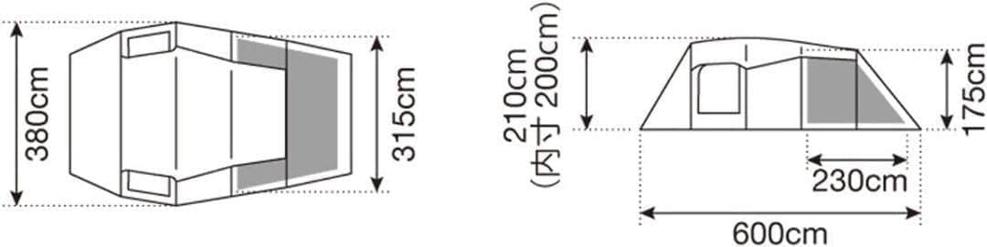 ★美品★ スノーピーク TP-880R エルフィールド 2ルームテント