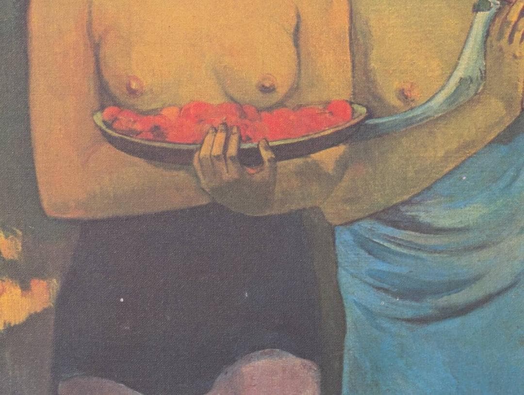 【真作】【複製】複製画　ゴーギャン　ふたりのタヒチの女　美女像　Z69