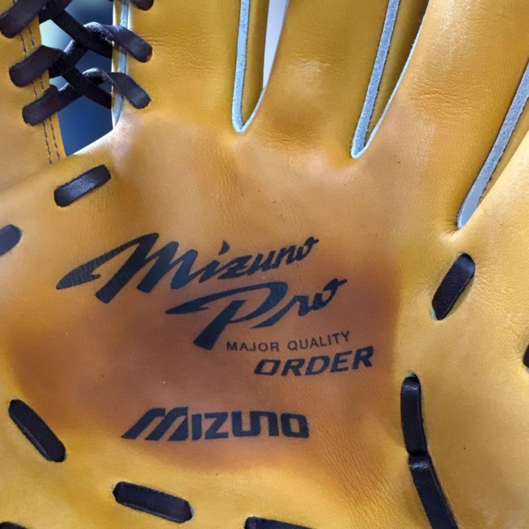 新品未使用タグ付きMizuno Pro 硬式野球グローブ オレンジ右利き内野手用