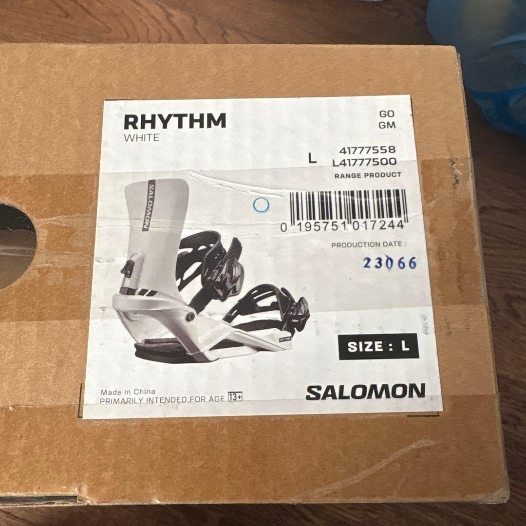 SALOMON RHYTHM ビンディング ホワイト Lバイン　スノボ