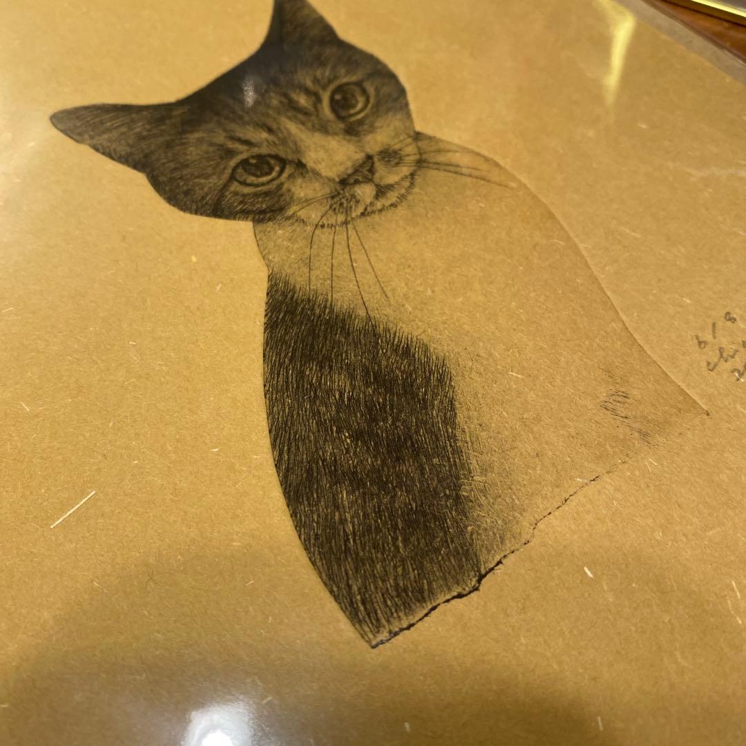 坂本千明さん　猫　紙版画