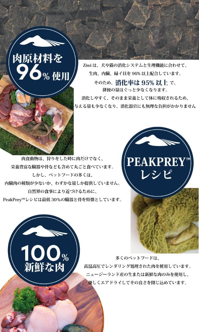 ZIWI Peak ビーフレシピ 1kg グラスフェッドビーフ 牛肉