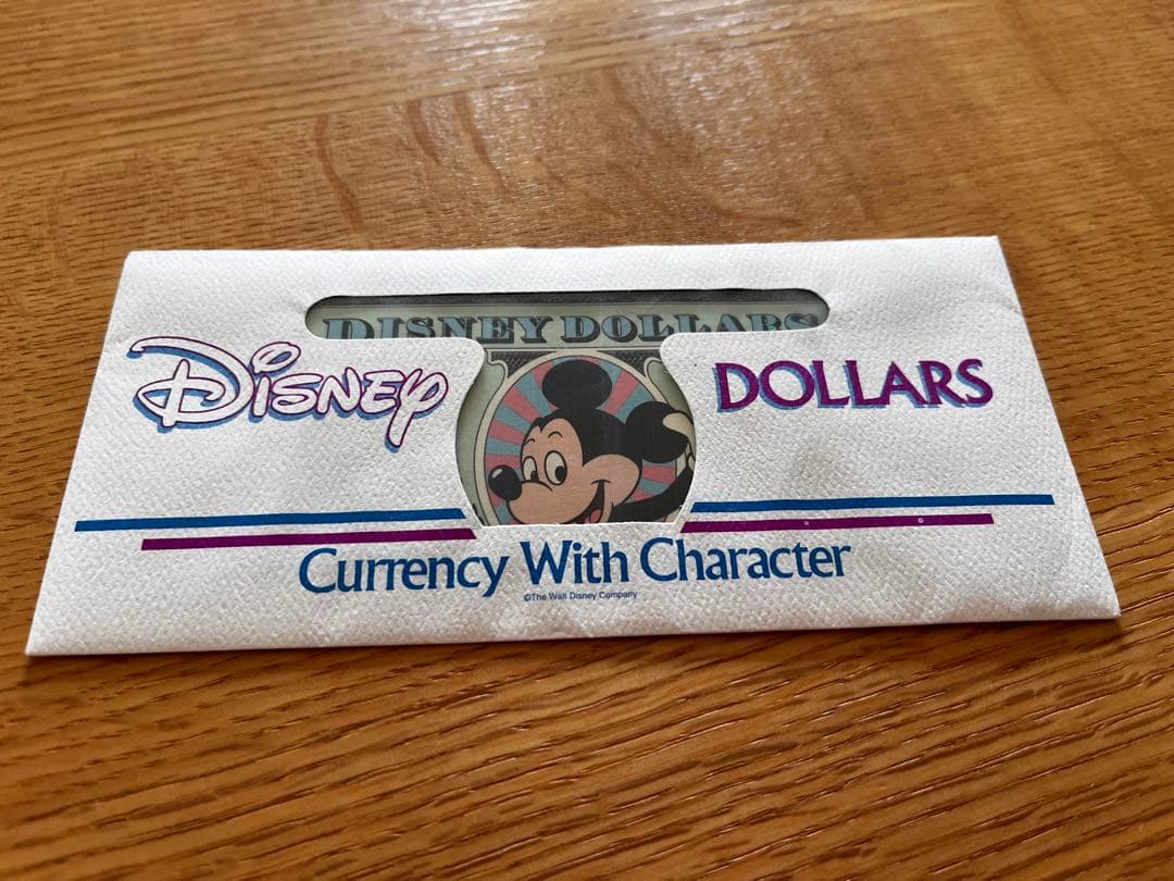 Disney Dollars ディズニーダラー Aシリーズ1、5、10ドル　４枚