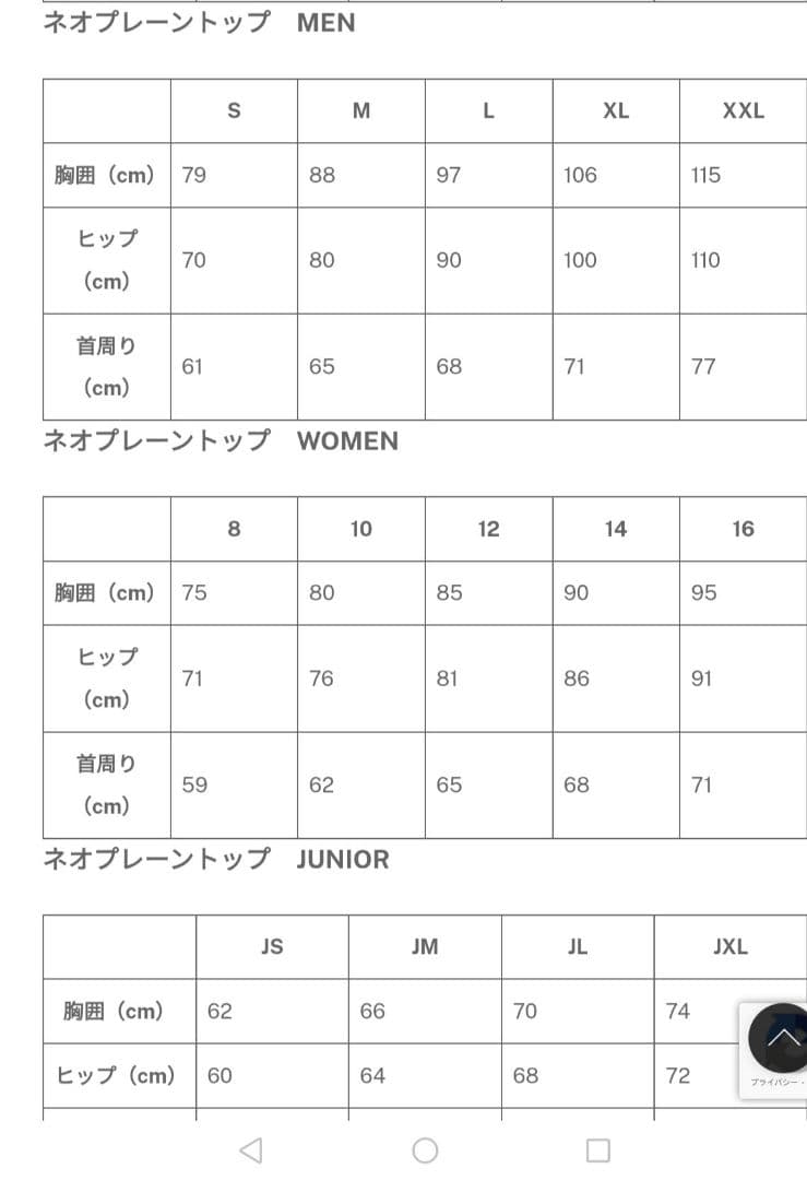 Gill ヨット　ギル　ウェットスーツ トップ