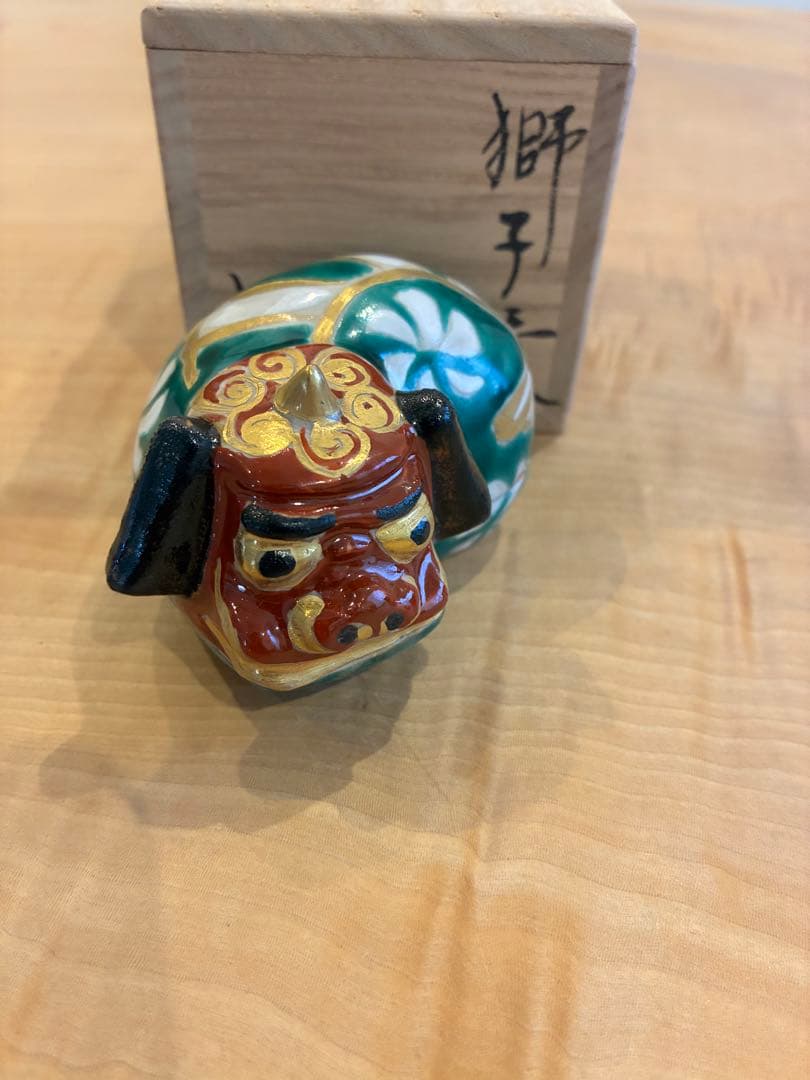 白井半七 獅子香合 香合 茶道具 共箱