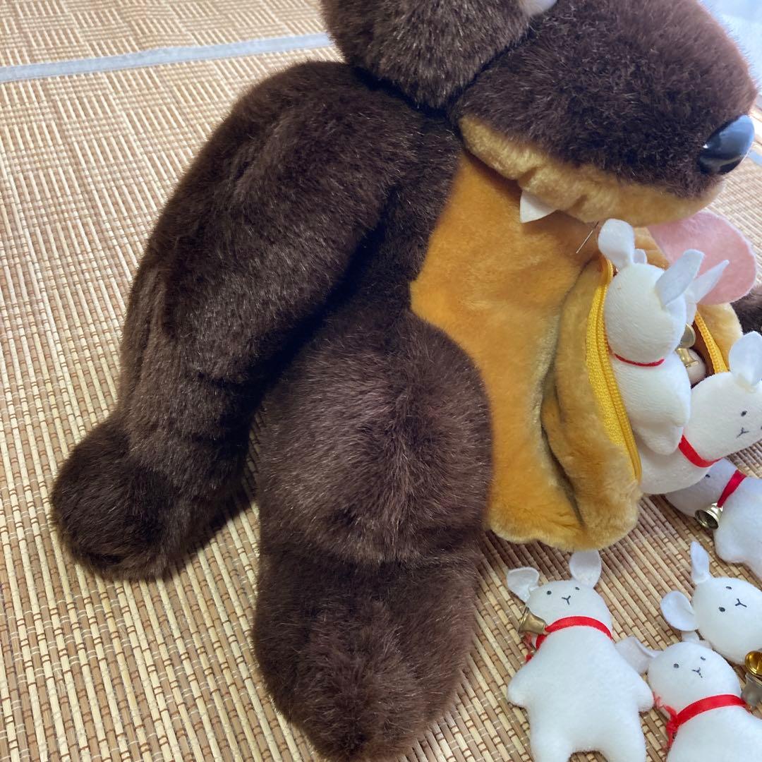 おおかみとしちひきのこやぎ ぬいぐるみ オオカミと七匹のコヤギ　レトロ