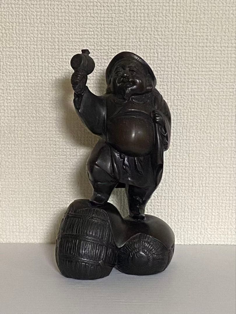 大黒天高岡銅器大黒様の置物材質／銅製21.5cm年代物 希少品