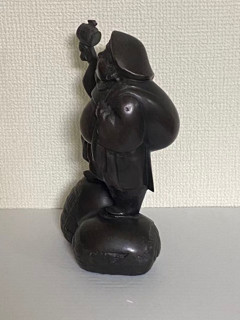 大黒天高岡銅器大黒様の置物材質／銅製21.5cm年代物 希少品