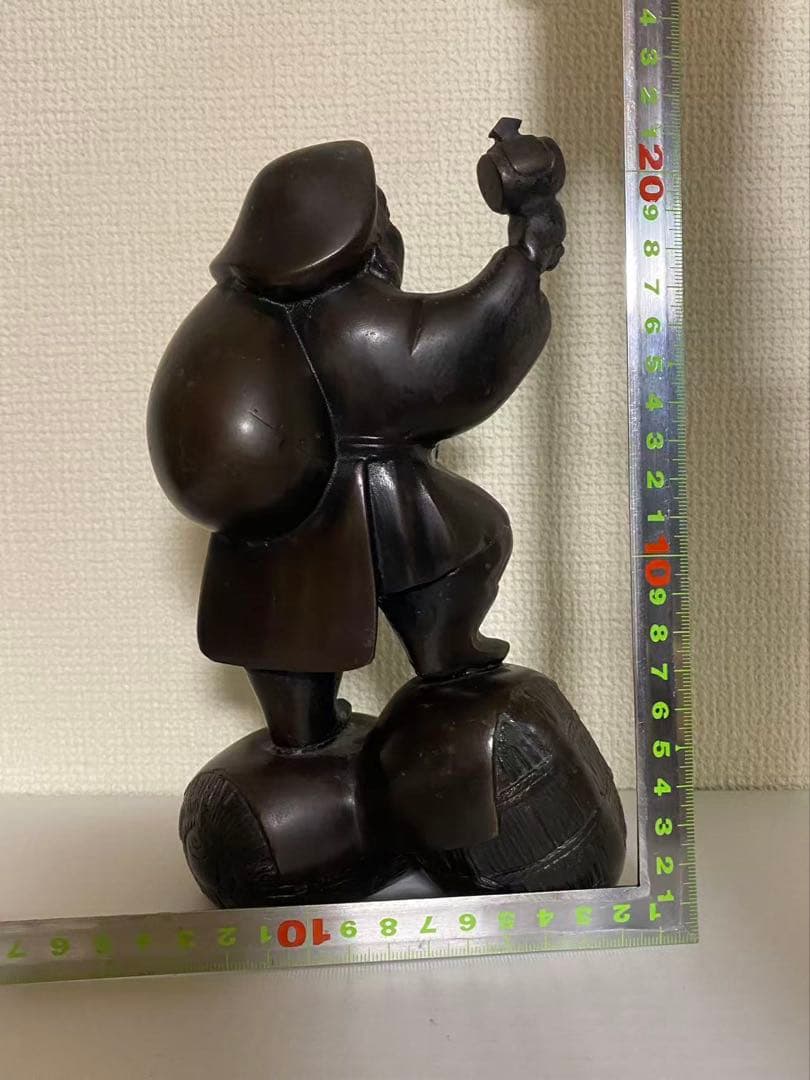 大黒天高岡銅器大黒様の置物材質／銅製21.5cm年代物 希少品